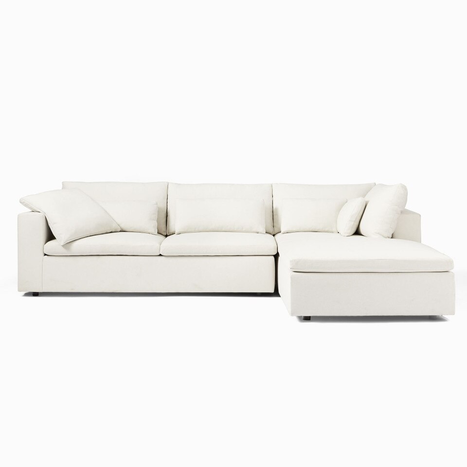 Harmony 3 Piece Chaise Modular Sofa West Elm Australia
